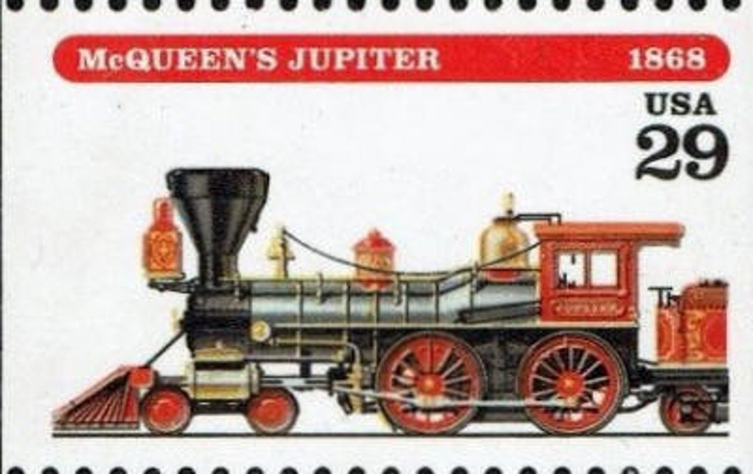 6x TRAIN ENGINES Mcqueen's Jupiter Locomotives 1994 29c Unused Postage ...