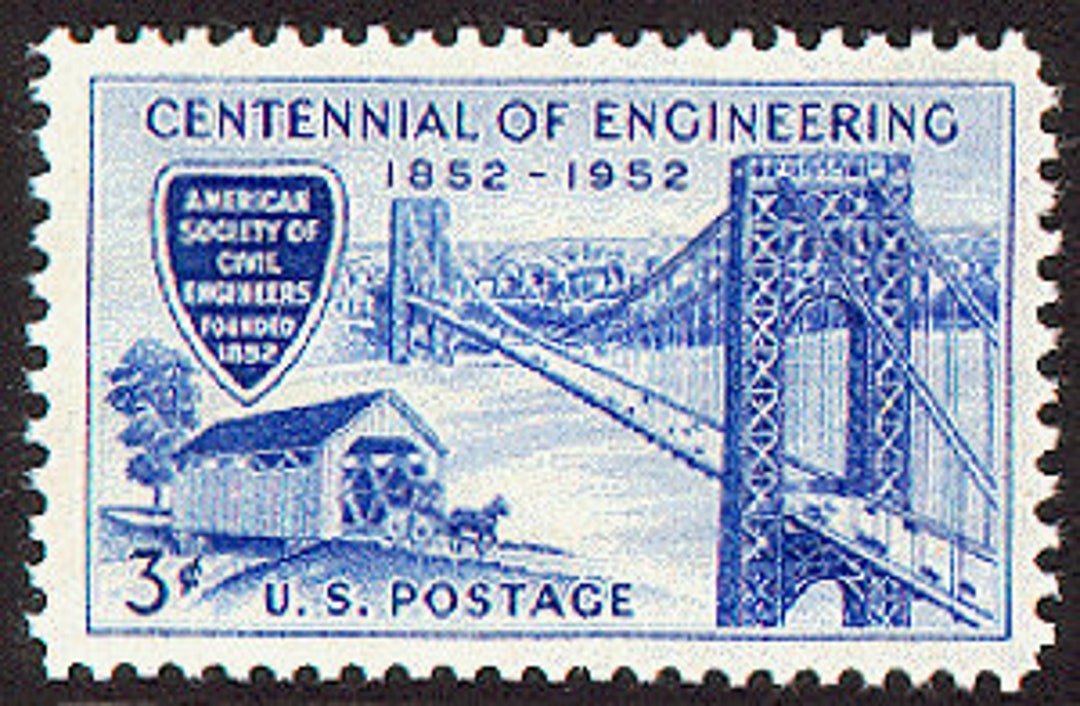 20x CIVIL ENGINEERING CENTENNIAL 1952 3c Unused Vintage Postage Stamp ...