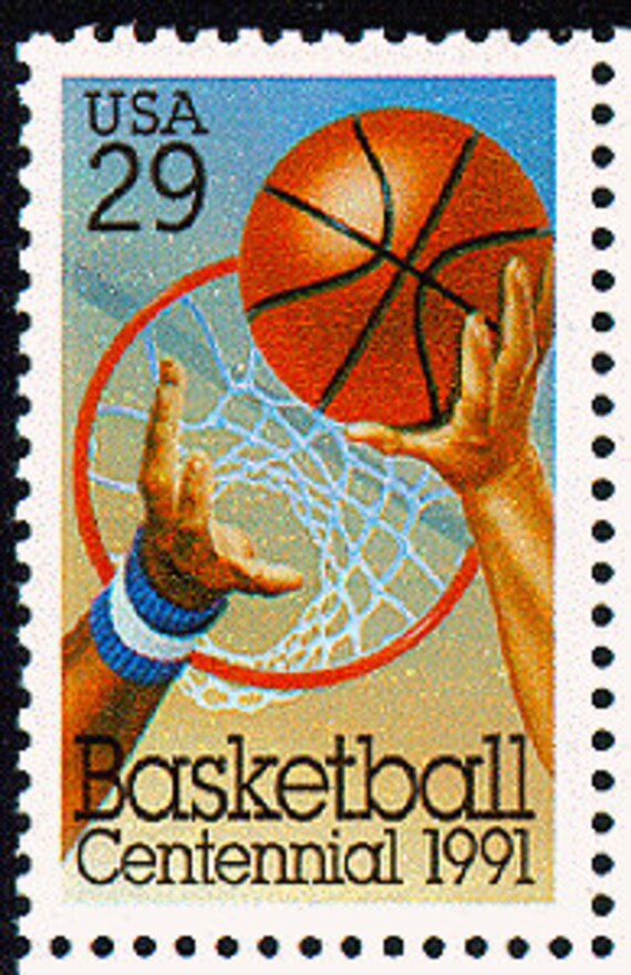 7x BASKETBALL Sports 1991 29c Unused Vintage Postage Stamp | Etsy