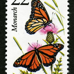 5x MONARCH BUTTERFLY American Wildlife 1987 22c Unused Postage Stamp ...