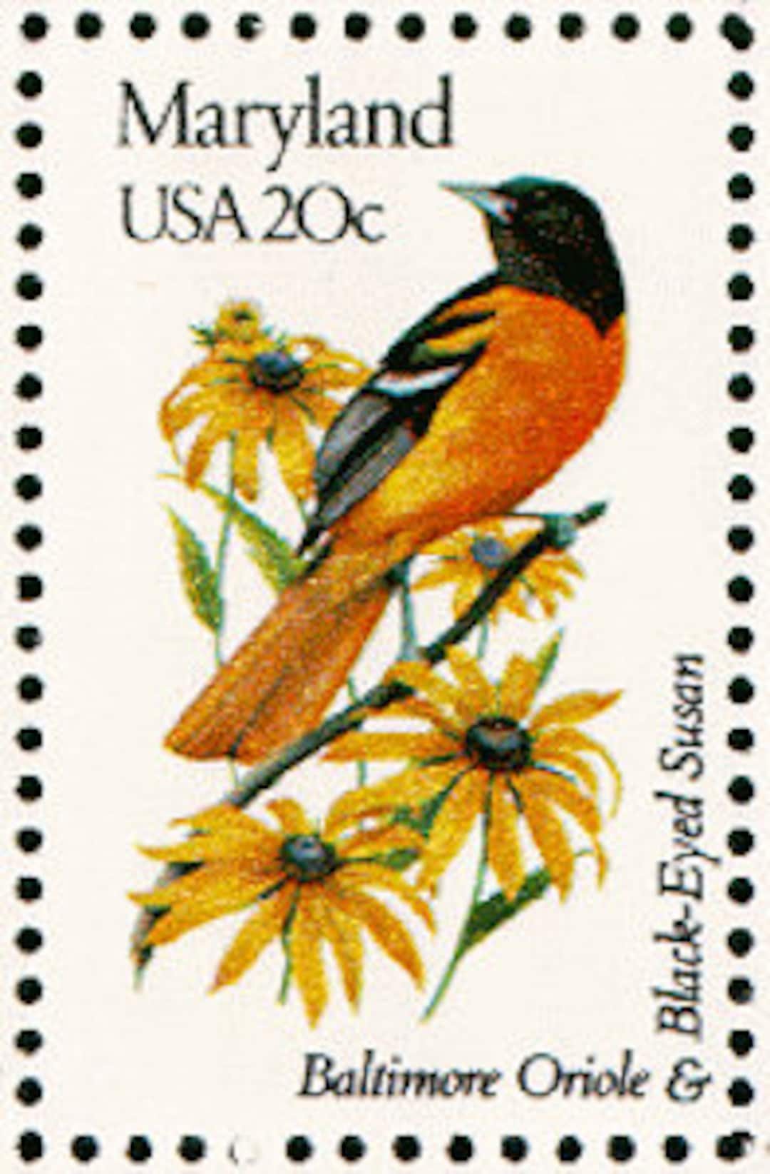 7x MARYLAND State Bird & Flower Flora Fauna 1982 20c Unused - Etsy
