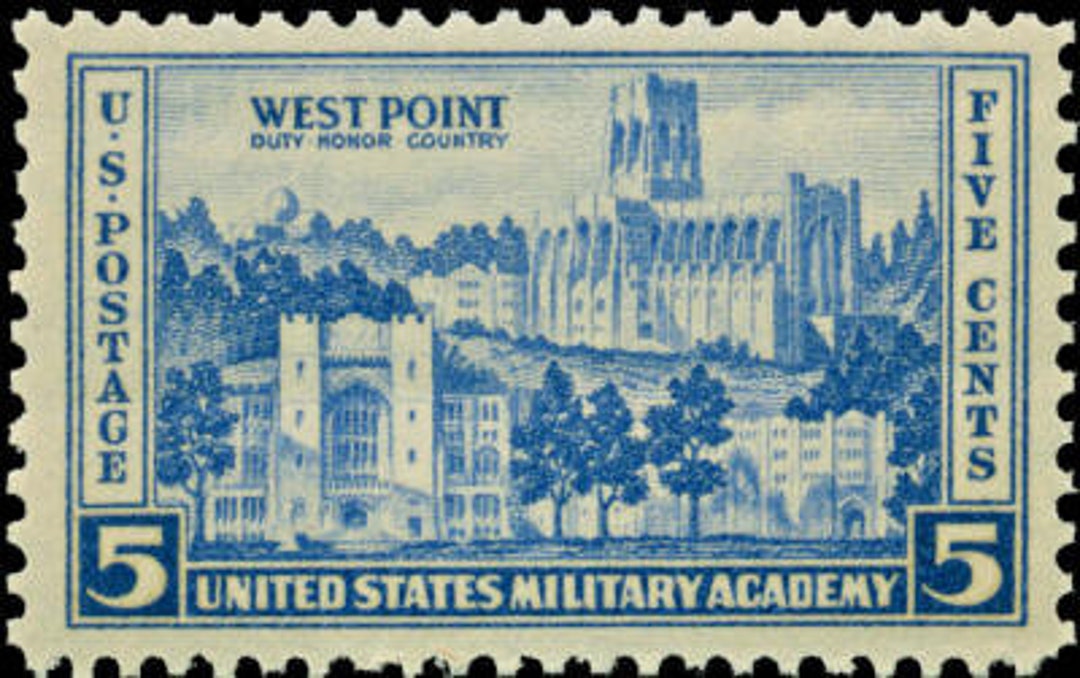10x WEST POINT US Army Military Academy New York Unused 1936 5c Blue ...