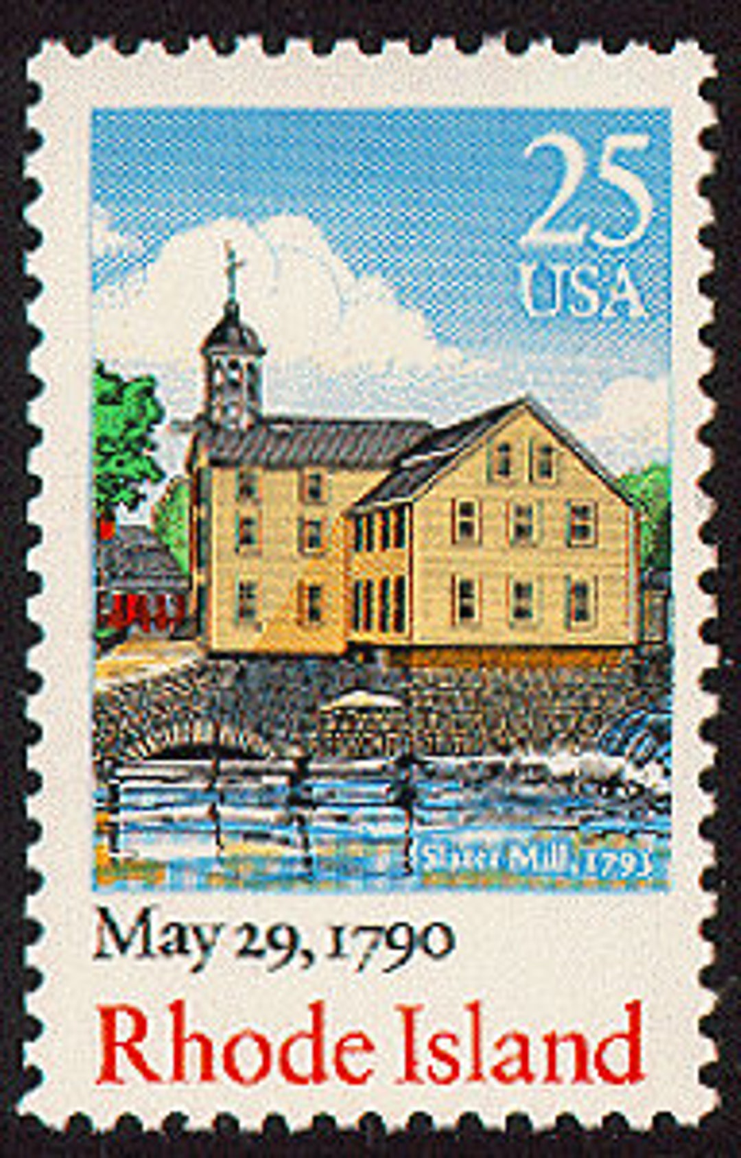 8x RHODE ISLAND 1990 25c Unused Vintage Postage Stamps. Free Shipping 1 ...