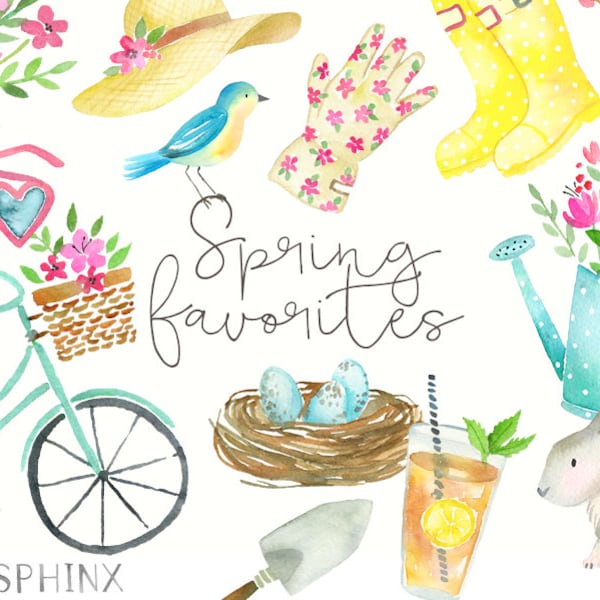 Spring Clipart - Etsy