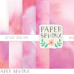 Pink Hues Watercolor Digital Paper | Printable Digital Backgrounds ...