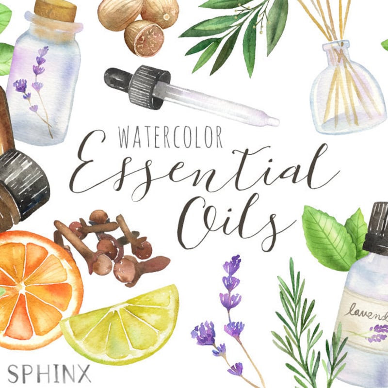 Essential Oil Clipart - Etsy