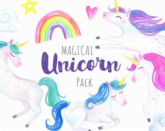 Cute Fairy Clip Art Images Fairy Tale Clipart Images Unicorn - Etsy