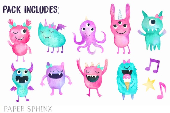 Cute Birthday Monster Clipart