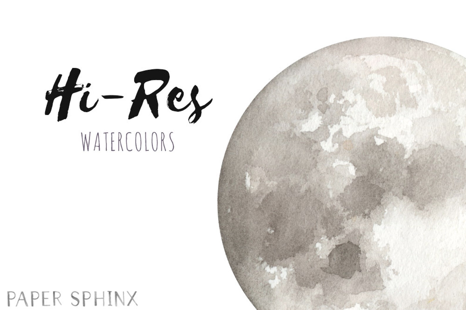 Watercolor Moon Phases Clipart Lunar Graphics Hand-painted | Etsy