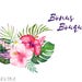 Watercolor Tropical Flowers Clipart | Hawaii Clipart - Hibiscus Flowers ...