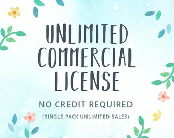 Commercial License Add-on License to Use ONE Clipart Set in Items for ...