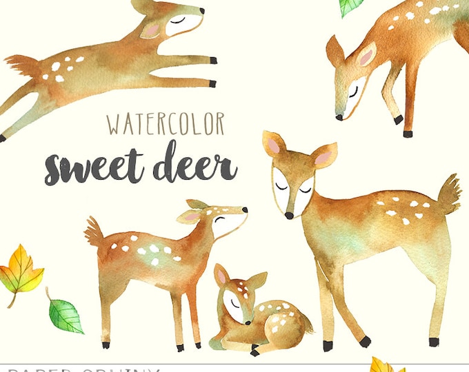 Watercolor Adventure Clipart Woodland Tribal Animals Clipart - Etsy