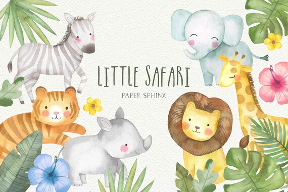 Clip Art & Image Files Jungle Cute Baby Animals Clipart Safari Animals ...