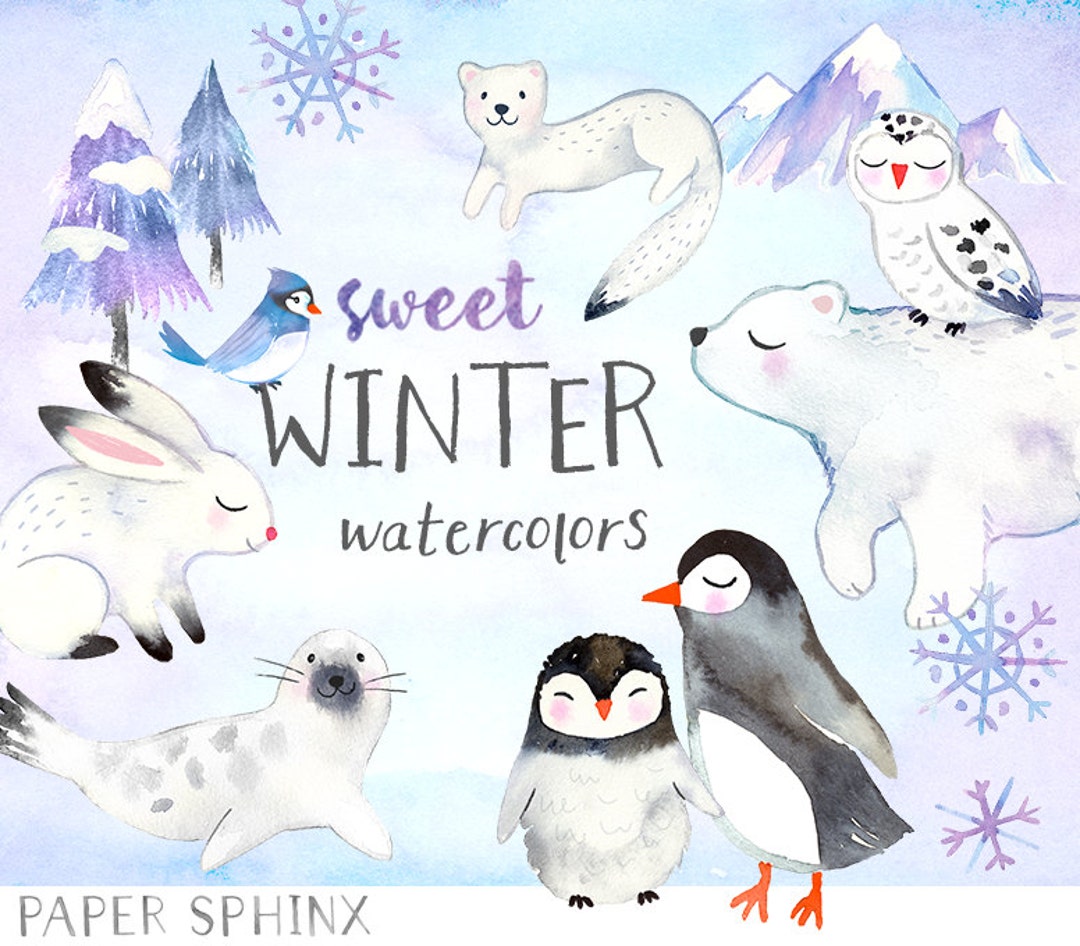 Winter Animals Clip Art