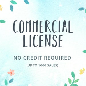 Commercial License Add-on License to Use ONE Clipart Set in - Etsy