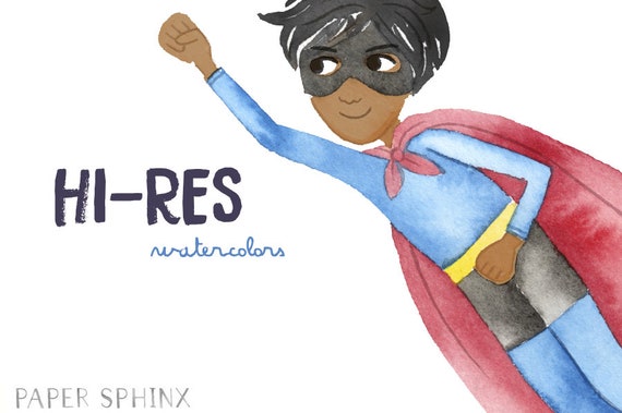 Watercolor Super Heroes