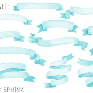 Watercolor Banners Clipart | Ribbon Graphics - Party Banners - Birthday ...
