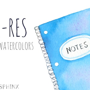 Watercolor Back to School Clipart | School Supplies Clipart - Crayons ...
