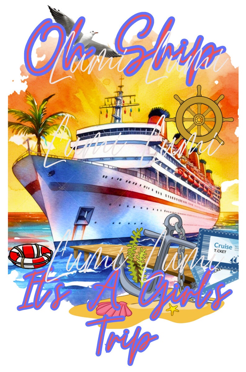 Oh Ship It's a Girl's Trip PNG File for Sublimation - Etsy