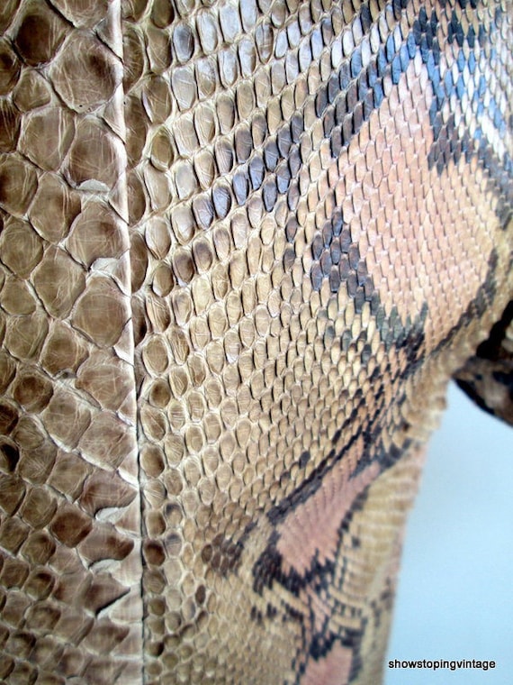 genuine snakeskin vintage 1970s /80s jacket -just in … - Gem