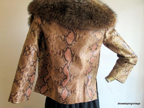 genuine snakeskin vintage 1970s /80s jacket -just in … - Gem