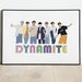 BTS Poster Dynamite Outline Printable Wall Decor Pop Music Kpop ...
