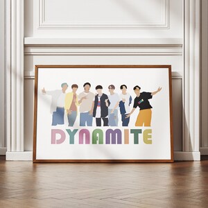 BTS Poster Dynamite Outline Printable Wall Decor Pop Music Kpop ...
