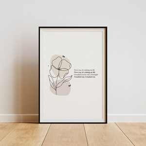 Taylor Swift Fortnight Lyrics Poster Digital Download Elegant Wall Art ...