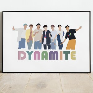 BTS Poster Dynamite Outline Printable Wall Decor Pop - Etsy