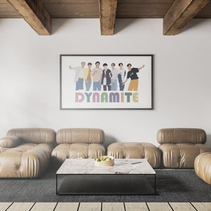 BTS Poster Dynamite Outline Printable Wall Decor Pop Music Kpop ...