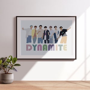 BTS Poster Dynamite Outline Printable Wall Decor Pop Music Kpop ...