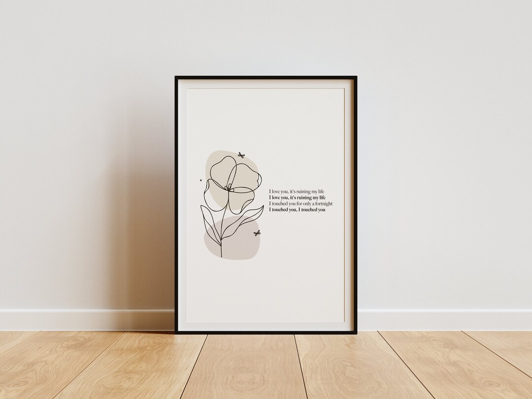 Taylor Swift Fortnight Lyrics Poster Digital Download Elegant Wall Art ...