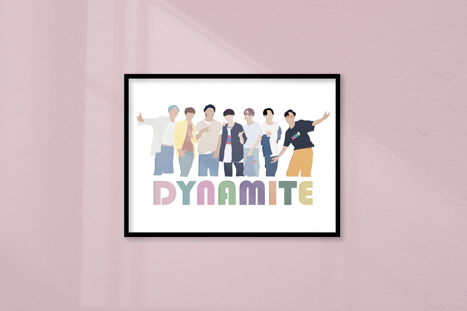 BTS Poster Dynamite Outline Printable Wall Decor Pop Music Kpop ...