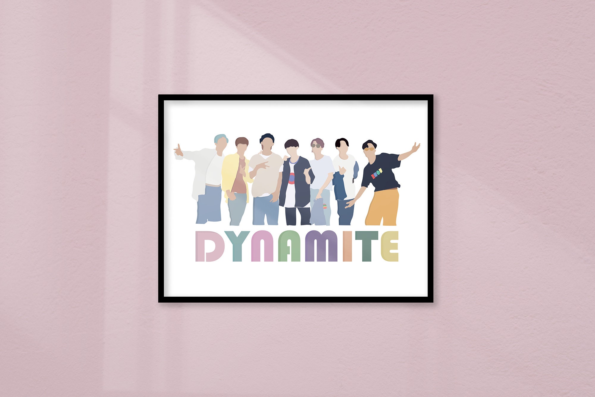 BTS Poster Dynamite Outline Printable Wall Decor Pop Music Kpop ...