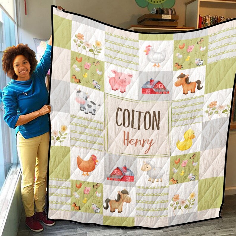 Farm Animals Bedding Farm Animals Quilt Farm Animals Crib - Etsy