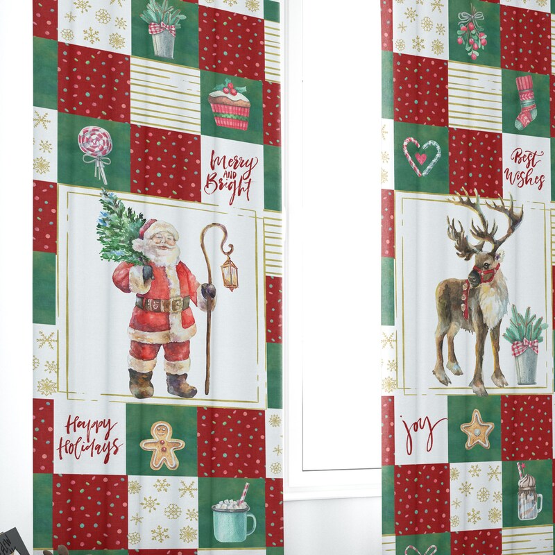 Christmas Curtains - Etsy