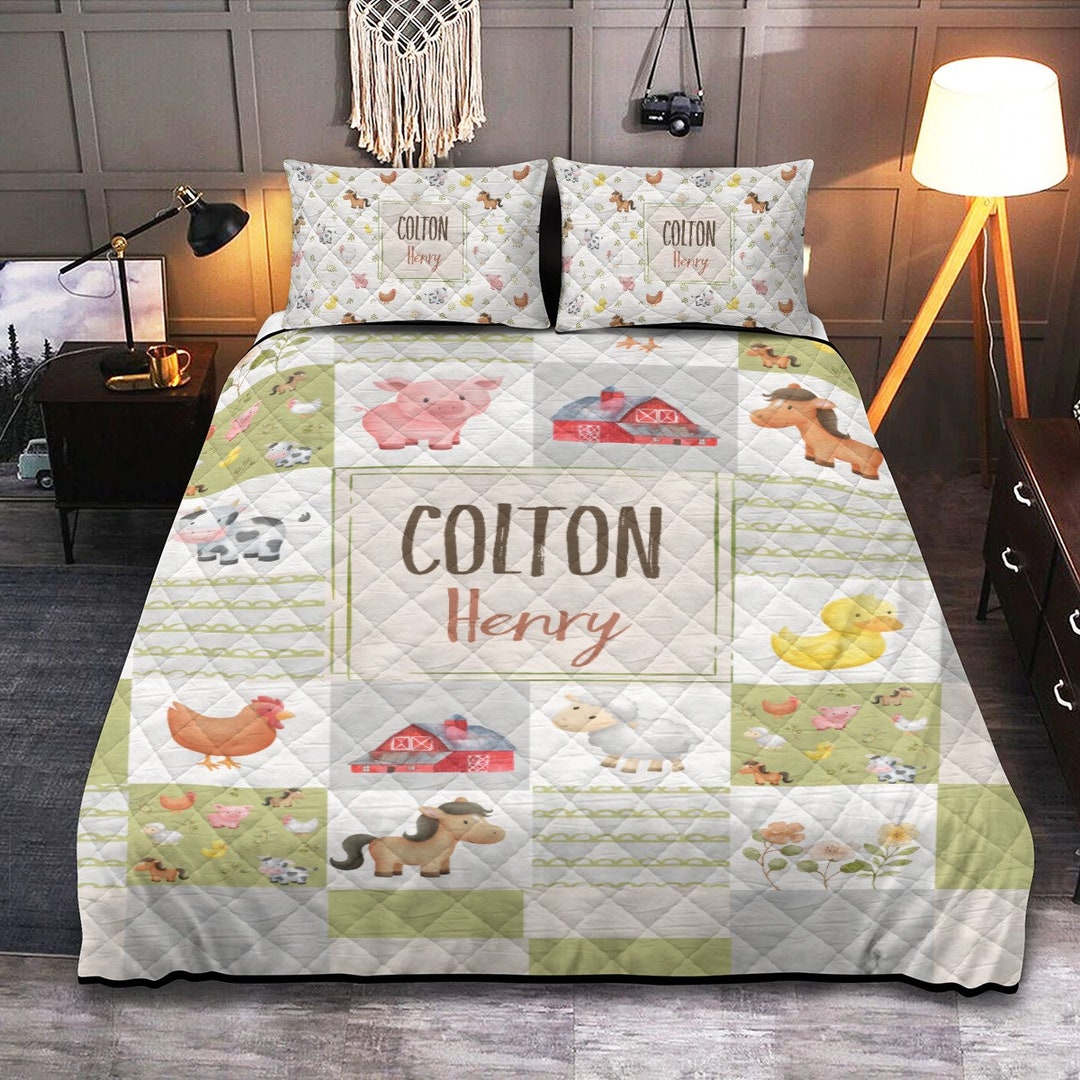 Farm Animals Bedding, Farm Animals Quilt, Farm Animals Crib Bedding ...