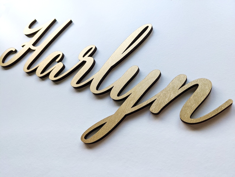 Laser Cut Wood Name Sign: Nursery Wall Decor (19”x11”) - Etsy