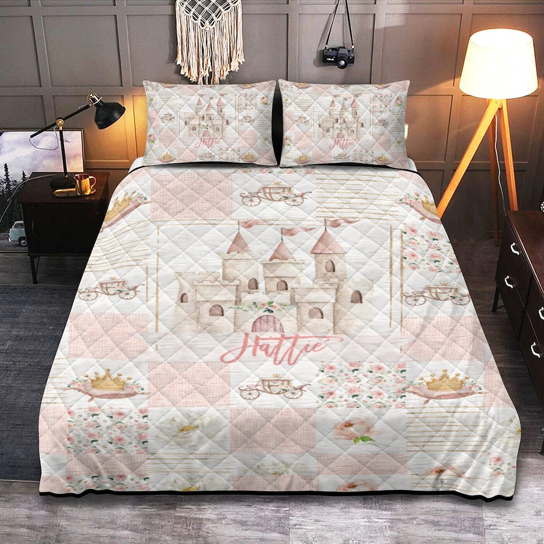 Princess Bedding, Royal Quilt Personalized, Princess Crib Bedding Girl ...