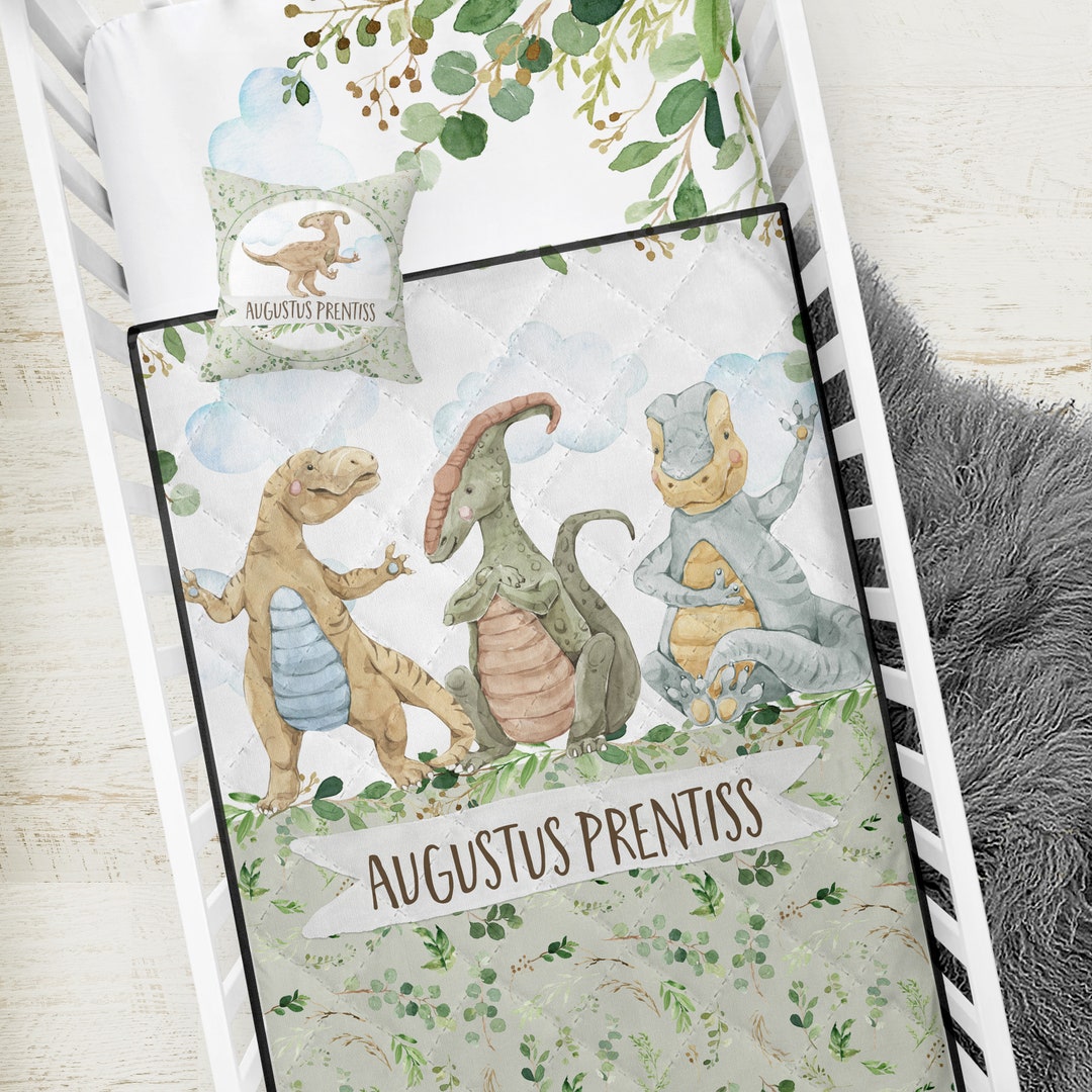 Dinosaurs Crib Bedding Set, Baby Boy Dinosaurs Crib Bedding, Dinosaurs ...