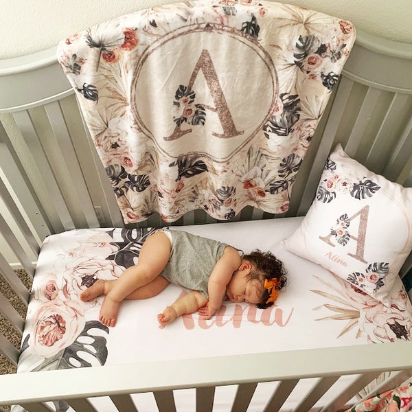 Girl Crib Bedding Set - Etsy