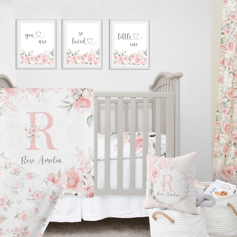 Rose Crib Bedding - Etsy