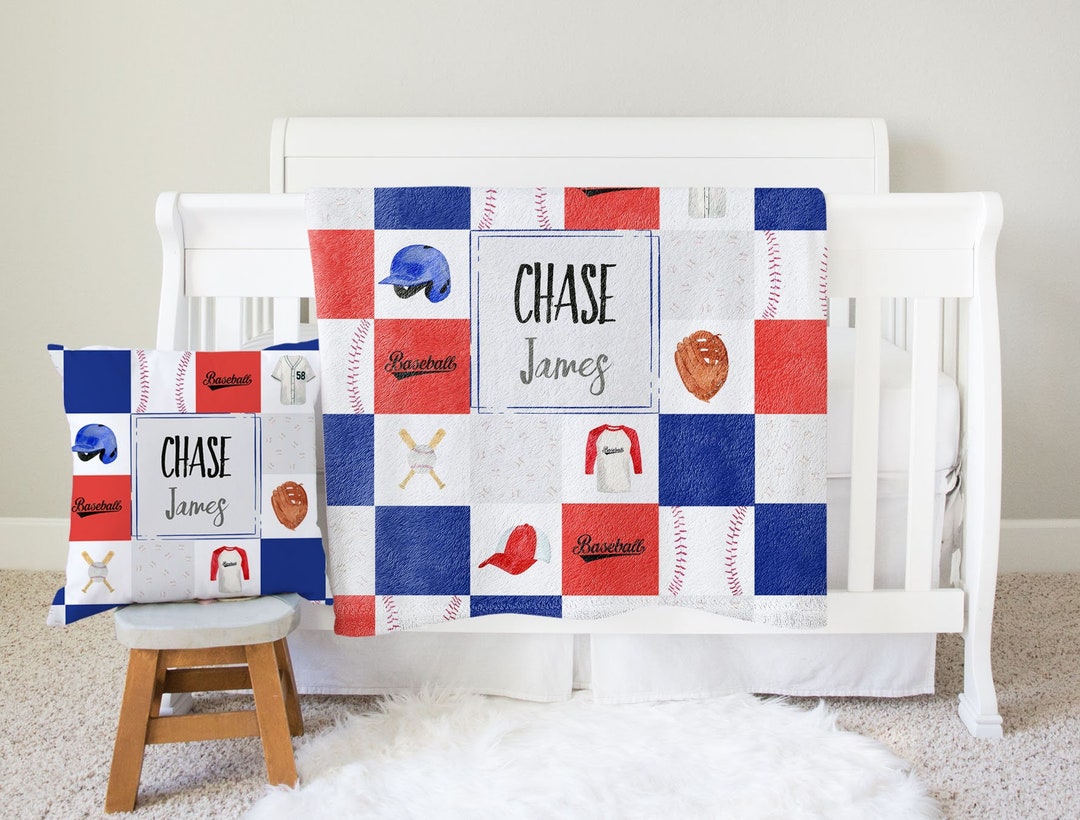 Baseball Crib Bedding Set Boy, Baseball Personalized Nursery Bedding ...