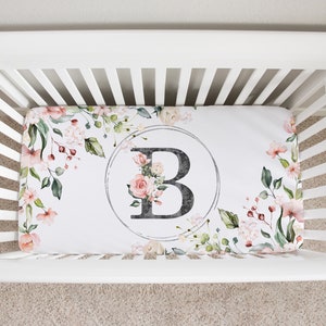 Monogrammed Crib Bedding, Personalized Crib Bedding Girl, Unique Baby ...