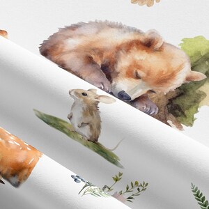 Personalized Woodland Animals Baby Swaddle, Name Swaddle Gift Idea for ...