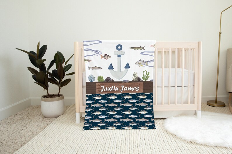 Fishing Crib Bedding Nautical Boy Crib Bedding Set Crib - Etsy