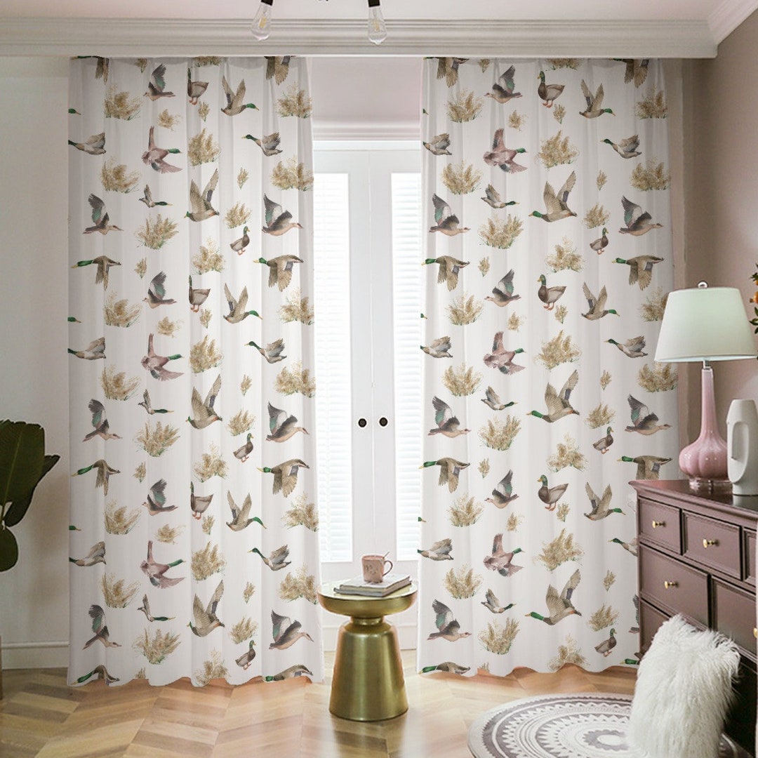 Mallard Duck Curtains, Duck Hunting Drapes, Hunting Nursery Decor, Boys ...
