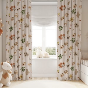 Buy Woodland Neutral Nursery Curtains Blackout Curtains Bohemian Woodland Curtains Neutral Curtains Short Curtains Boho Rust Curtains Online in India Etsy