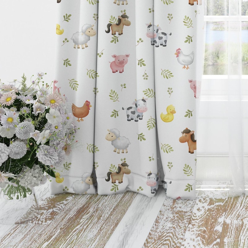 Sheer Curtain Animal - Etsy