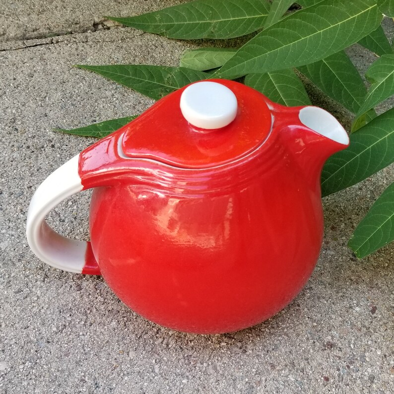 Halls China Sani-grid Pert Chinese Red Set: Teapot Salt & - Etsy